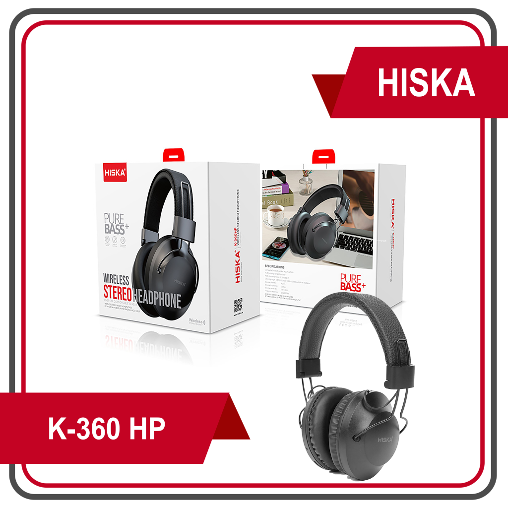 هدفون بی سیم بلوتوثی هیسکا مدل K-360HP - فروشگاه نگاه امن آسیا
